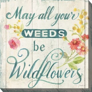 Wildflower Word Indoor/Outdoor Art 24"x24" - Bed Bath & Beyond - 33058512
