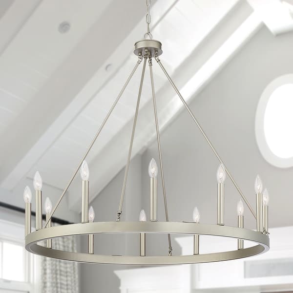 The Gray Barn Highclere 12-light Wagon Wheel Chandelier - 40"x40"x35.93 ...