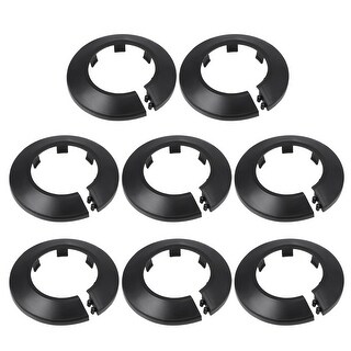 43mm Pipe Cover Decoration PP Plastic Water Pipe Escutcheon Black 8pcs ...