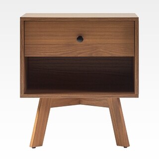 Modern Minimalism 1 Drawer Nightstand Deskside Cabinet - Mocha - Bed ...