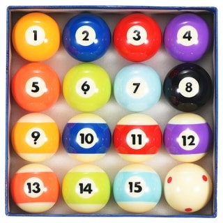 Billiard Pool Ball Set 2-1/4" Regulation Size Full 16 Pool Table Balls ...