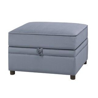 Marillo Grey Rectangle Storage Ottoman - Bed Bath & Beyond - 38208850