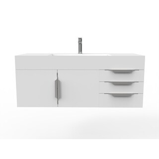 Amazon 36" Wall Mounted Bathroom Vanity Set w/ White Top - On Sale ...