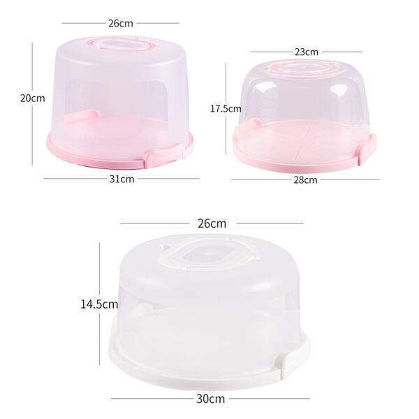 Cake Box Portable Waterproof Plastic Handheld Cake Package Container ...