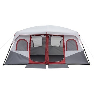 10-Person 2 Room Huge Tent Included Room Divider with Storage Pockets ...