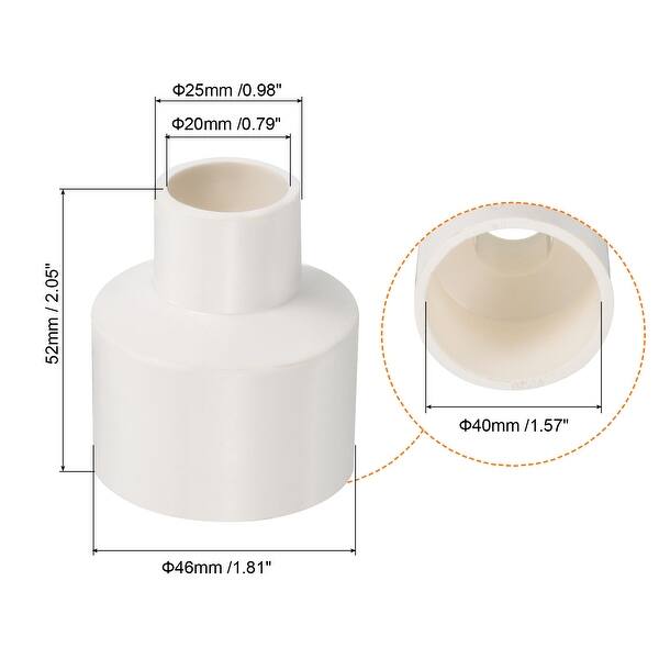 3pcs PVC Reducer Pipe Fitting Straight Coupling Adapter Connector - Bed ...
