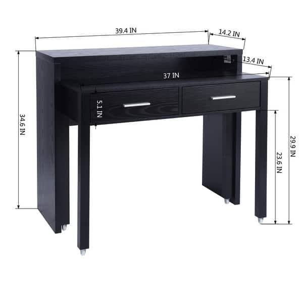 Computer Desk with 2 Separate desk And 2 drawers for Small Space Home ...