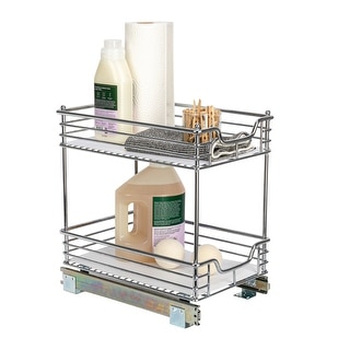 Household Essentials Multipurpose 2-Tier Steel Pull-Out Storage ...
