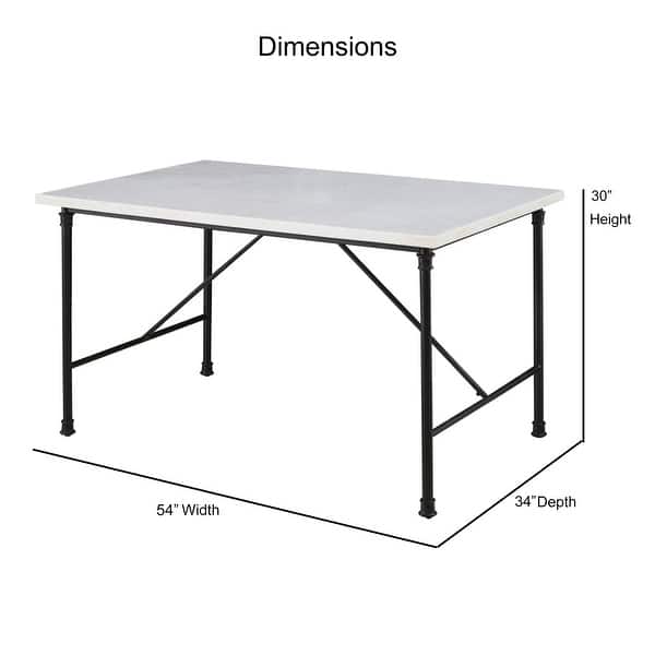 Callao Marble 54-Inch Dining Table by Greyson Living - Black - Bed Bath ...