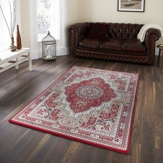 Prime Collection Red Medallion Area Rug - Bed Bath & Beyond - 33766947