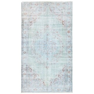 ECARPETGALLERY Hand-knotted Color Transition Aqua Wool Rug - 5'1 x 8'10 ...