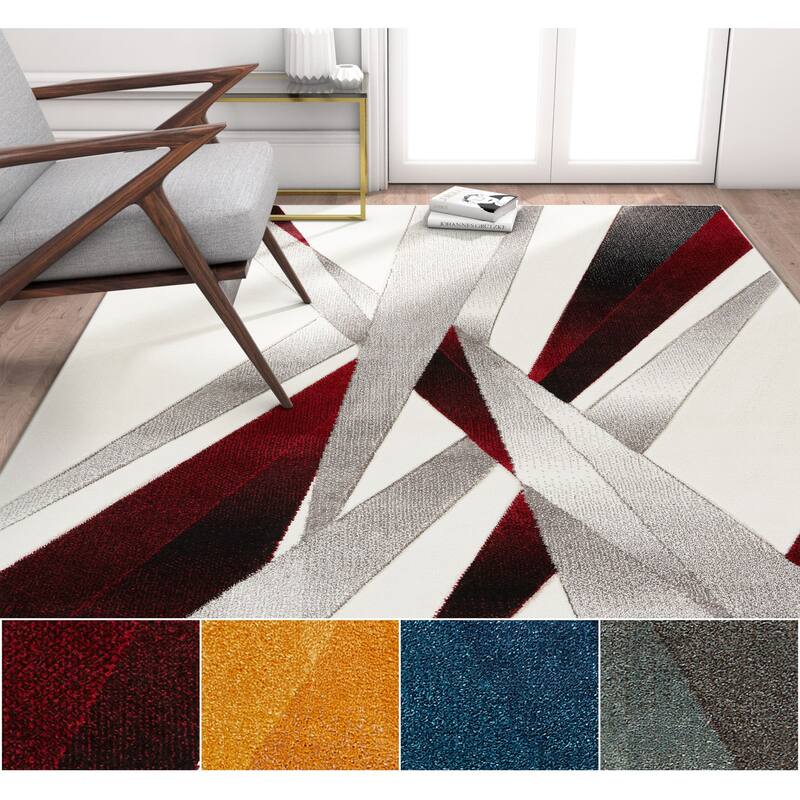 Well Woven Modern Abstract Lines Area Rug - 5'3" x 7'3" - 5'3" x 7'3 ...