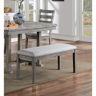 Charming Rustic Dining Bench with Plush Padded Seat for Cozy Meals ...