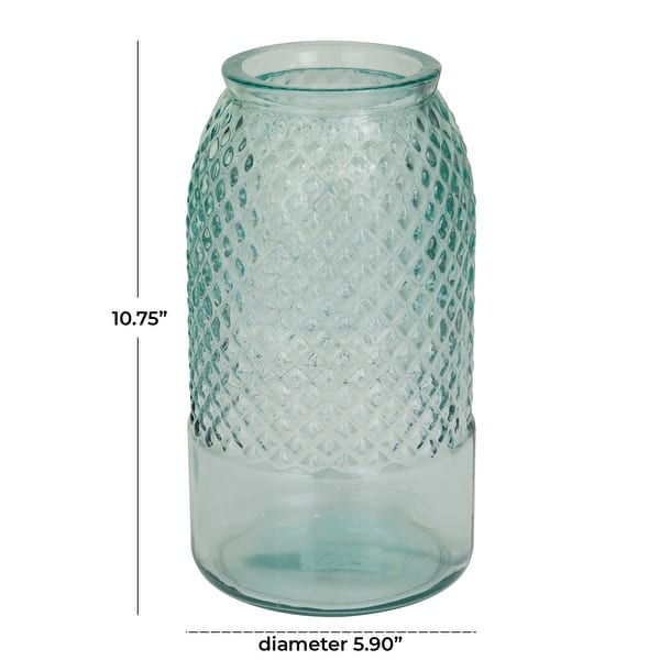 Blue Recycled Glass Spanish Decorative Vase - 6 x 6 x 11 - Bed Bath ...