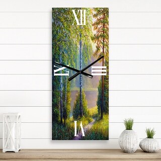 Designart 'Subtle Evening Light Through The Trees I' Traditional Large ...