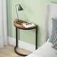 C End Table Side Table for Living Room Sofa Couch, Half Round - Bed ...