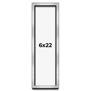 6x22 Shadow Box Frame Silver | 1.375 Inches Deep Real Wood - Bed Bath ...