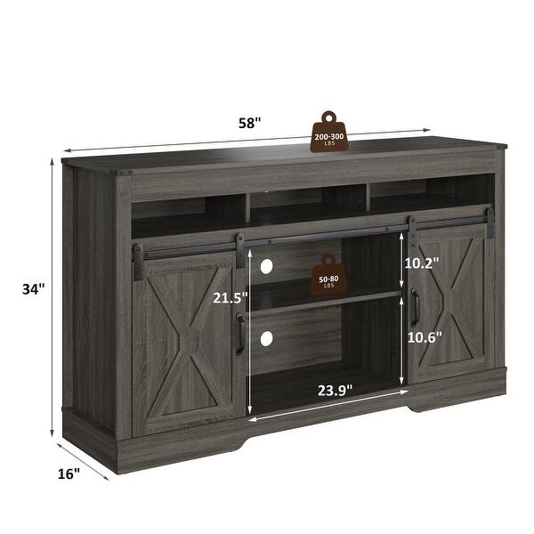 Country Style Design TV Stand Entertainment Center TV Cabinet - Bed ...