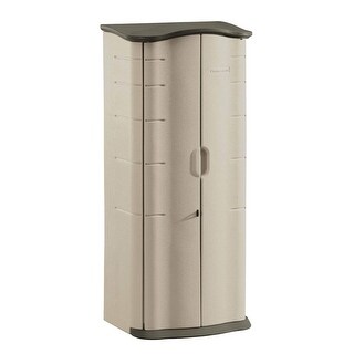 Vertical Resin Weather Resistant Outdoor Storage Shed, 2x2.5 ft., Olive ...