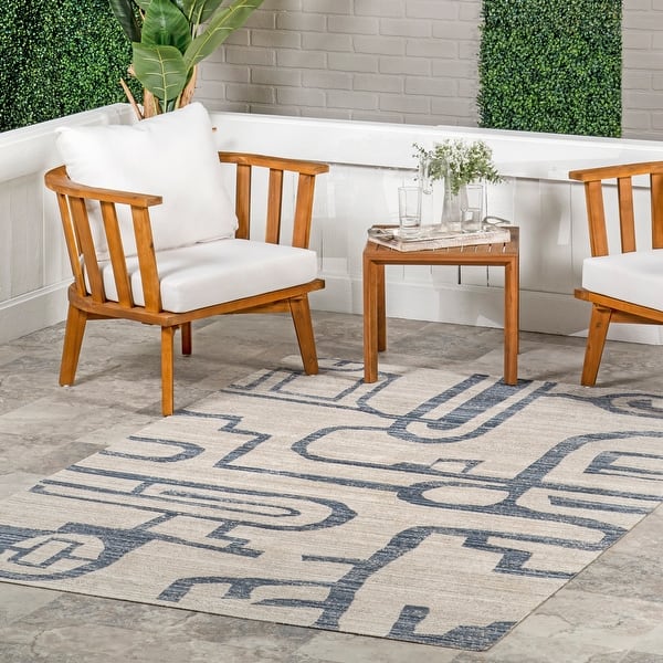 Nuloom Milani Contemporary Machine Washable Indoor/Outdoor Area Rug ...