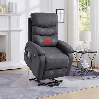 Heated Massage Chairs Power Recline Lift Chairs w/USB Port - Bed Bath ...