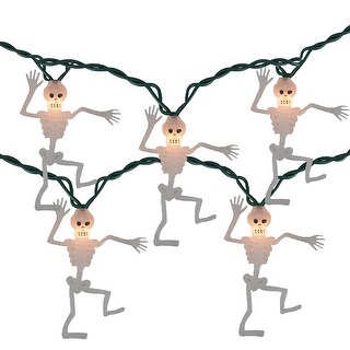 Set of 10 LED Dancing Skeletons Halloween Light Set - 10' - Bed Bath ...