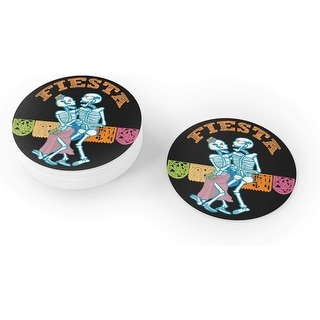 Fiesta Party Drink Coasters - Round Fiesta Coasters - 25 Count Coaster ...