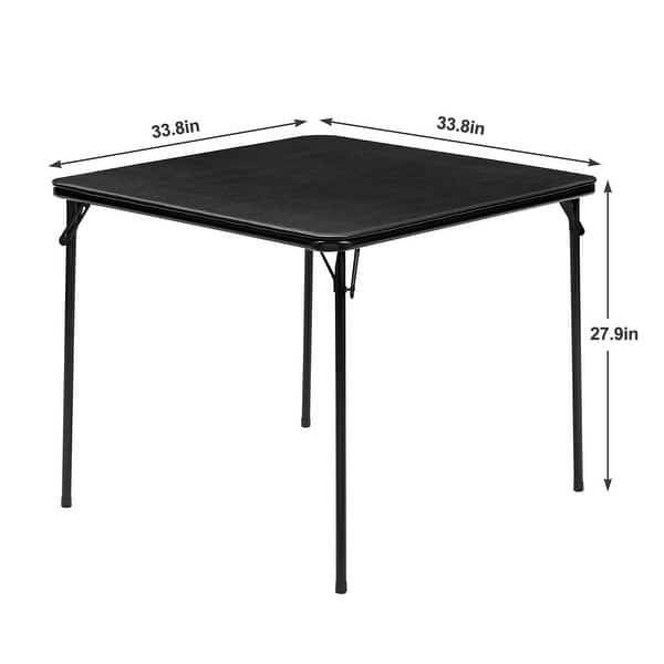 VECELO 34'' Portable Square Folding Card Table,Portable Folding Card ...