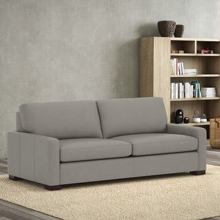 Claro Sofa Soft 100% Top Grain Leather 87" - 87 - Bed Bath & Beyond ...