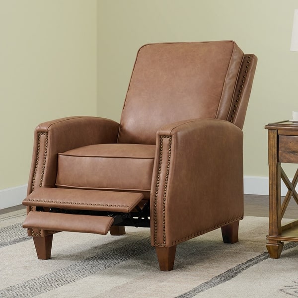 Alston Push Back Recliner Chair with Nailhead Trims for Living Room ...