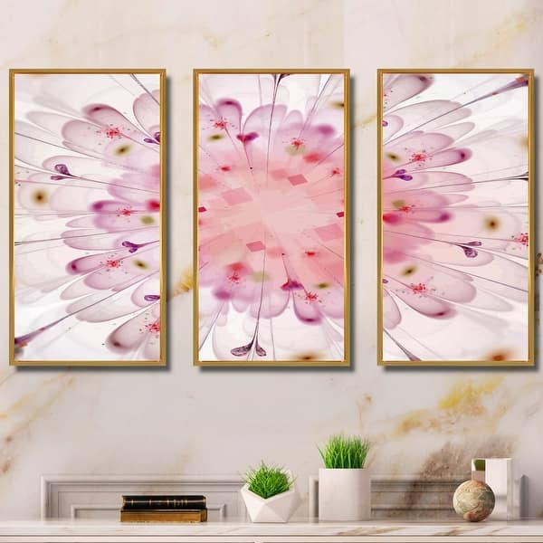 pink artwork framed