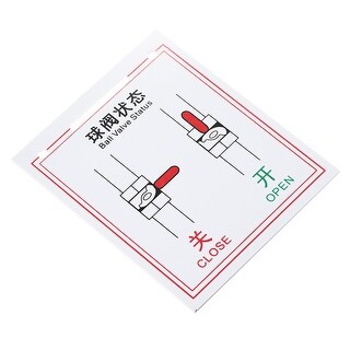 "Ball Valve Status" Close Open Label Valve Identifier Tag, Black on ...