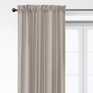 Shay Solid Natural Cotton Rod Pocket Drapery Panel Set of 2 - Bed Bath ...