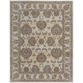 HomeRoots 4' X 6' Tan Ivory And Brown Power Loom Area Rug - 4' x 6 ...