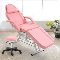 Adjustable Facial Chair Bed for Esthetician with Hydraulic Stool - Bed ...