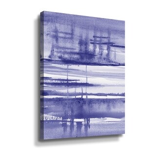 Lake Reflections Abstract Landscape Purple Blue Very Peri Design ...