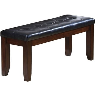 48 Inch Bench with Espresso Wood Legs for Entryway or Hallway - 48” x ...