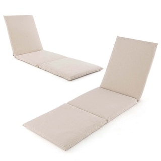 Tri-Fold Lounger Pad Chaise Lounge Cushion w/ Hook & Loop Fasteners ...