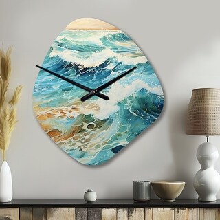 Beach Photo Oceanic Rhythms X - Coastal Beach Wall Clocks in ...