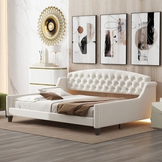 Luxury Full Size Tufted Button Daybed - Plush and Stylish - Bed Bath ...