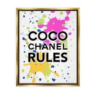 Stupell Glam Paint Splatter Framed Floater Canvas Wall Art Design by ...