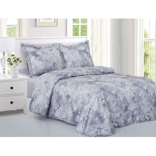 Violet Linen French Magnolia Paradise Garden Pattern Bedding Duvet ...