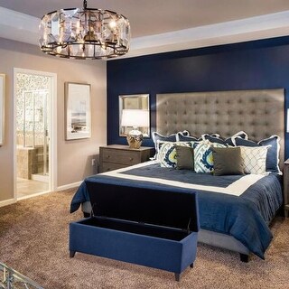 Soft close hallway bench Navy bed bench Polyester storage benches - Bed ...