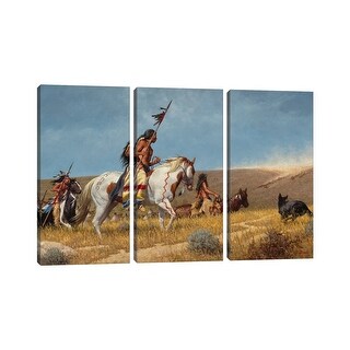 iCanvas "Arrival Of The Horse Traders" by Joe Velazquez 3-Piece Canvas ...