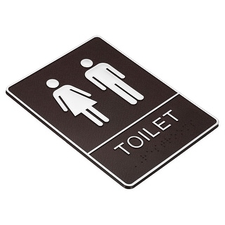 Self Stick Toilet Label, Acrylic Square Adhesive Tape Sticker Signs ...