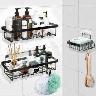 3 Pack Shower Caddy Organizer with Hooks - Bed Bath & Beyond - 42395072