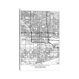 iCanvas "Phoenix Minimal Urban Blueprint Map" by Hubert Roguski Canvas ...