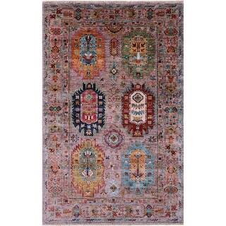 Golden Nile Turkmen Ersari Hand Knotted Wool Rug - 3' 3" X 5' 3" - Bed ...