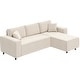 HOMCOM 95" Sectional Sofa with Reversible Chaise Lounge, L-Shaped ...