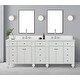 Winston 84" Double Vanity in White - Bed Bath & Beyond - 34035451